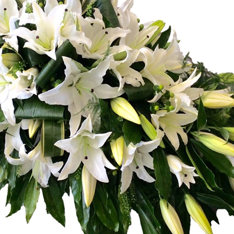 Aranjament funerar capac sicriu Crini imperiali